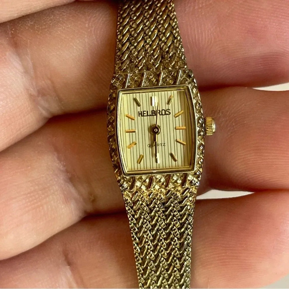 Helbros | Accessories | Vintage Helbros S Quartz Watch With Goldtone ...